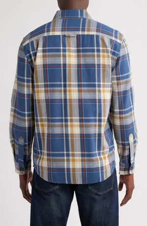 Pendleton Beach Shack Plaid Button-up Shirt - Navy Multi Plaid