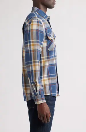 Pendleton Beach Shack Plaid Button-up Shirt - Navy Multi Plaid