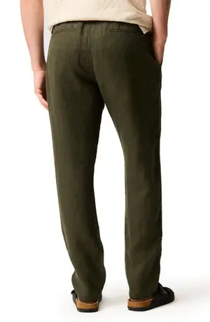 Rodd & Gunn Linen Resort Pants - Dark Olive