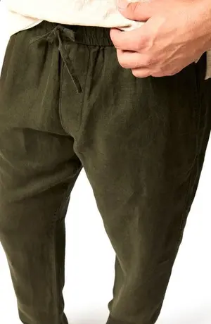 Rodd & Gunn Linen Resort Pants - Dark Olive