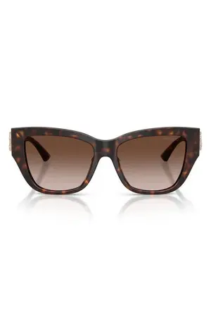 JIMMY CHOO 54mm Gradient Polarized Pillow Sunglasses - Havana/ Gradient Brown