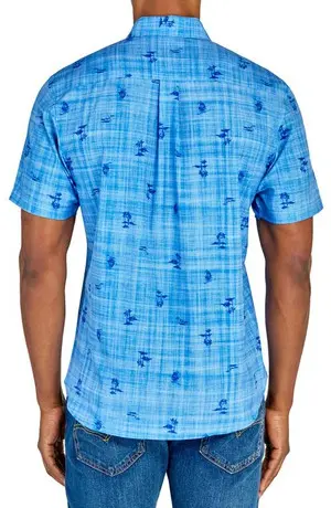 CON.STRUCT Slim Fit Island Recycled 4-way Stretch Performance Short Sleeve Shirt