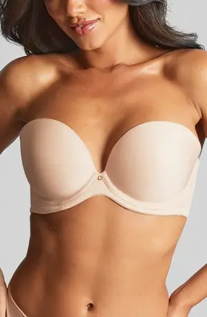 Panache Faith Underwire Super Plunge Strapless Bra - Latte