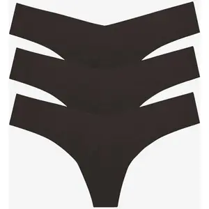 Commando Classic Solid Thong 3-pack - Black