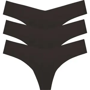 Commando Classic Solid Thong 3-pack - Black