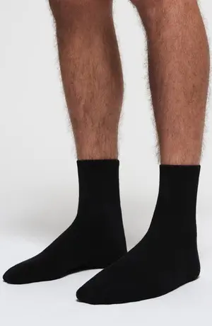 SKIMS 3-pack Quarter Crew Socks - Onyx