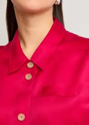 Khaite Keefe Semi-sheer Silk Shirt