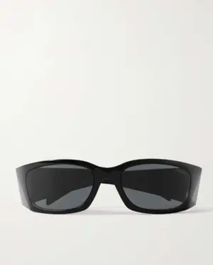 Prada Rectangular-frame Acetate Sunglasses - Black