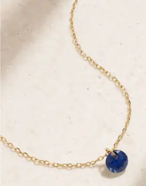 PERSEE 18-karat Gold Sapphire Necklace - Blue