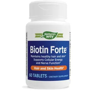 NATURE'S WAY Biotin Forte 5mg Without Zinc 60 Tablets - One-color