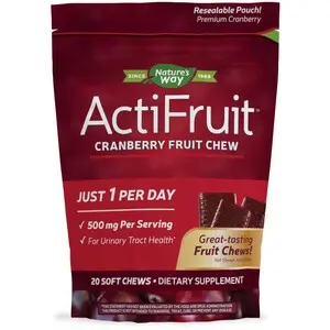 NATURE'S WAY Actifruit Cranberry Fruit Chew 20 Chewables - One-color