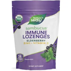 NATURE'S WAY Sambucus Zinc Honey Lemon 24 Lozenges - One-color