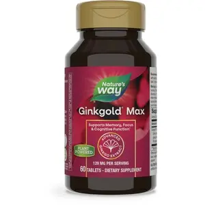 NATURE'S WAY Ginkgold Max 120mg 60 Tablets - One-color