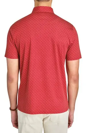 BROOKLYN BRIGADE Slim Fit Geo Short Sleeve Polo