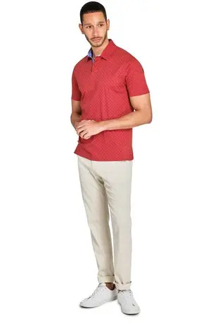 BROOKLYN BRIGADE Slim Fit Geo Short Sleeve Polo