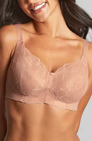 Panache Rocha Full Coverage Lace Side Support Wireless Bra Misty Rose