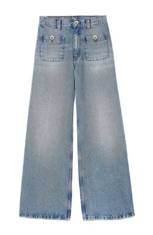 Sandro Faded Straight-leg Jeans - Blue Jean