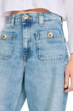 Sandro Faded Straight-leg Jeans - Blue Jean