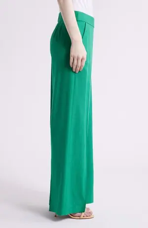 TAHARI ASL Wide Leg Trousers - Clover