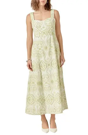 Endless Rose Eyelet Embroidered A-line Dress