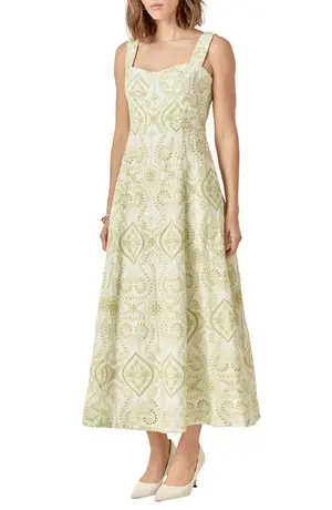 Endless Rose Eyelet Embroidered A-line Dress