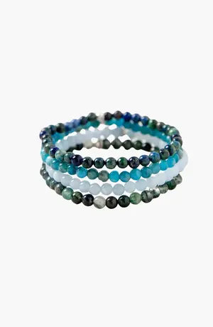 TINY RITUALS Gemini Bracelet Set - Blue / Green / White