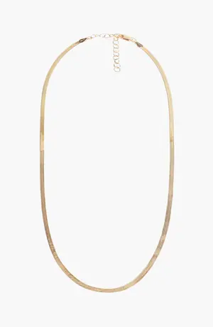 KINN Carter Herringbone Chain Necklace - 18-20 Inch