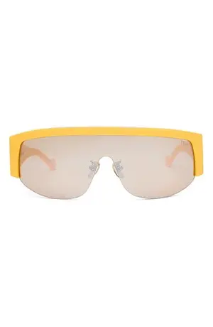 Dezi DEZI Thique Oversize Shield Sunglasses Yellow/ Amber Faded Flash