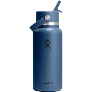 HYDRO FLASK 32-ounce Wide Mouth Flex Straw Cap Water Bottle Harbor Blue