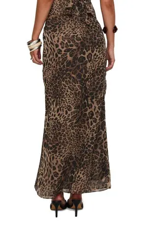 Princess Polly Eleganza Leopard Print Maxi Skirt