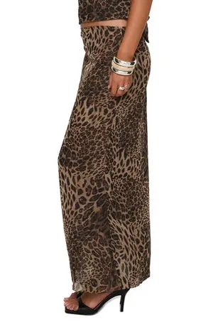 Princess Polly Eleganza Leopard Print Maxi Skirt