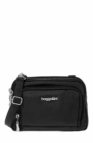 BAGGALLINI Trifecta Rfid Wallet Crossbody Bag - Black