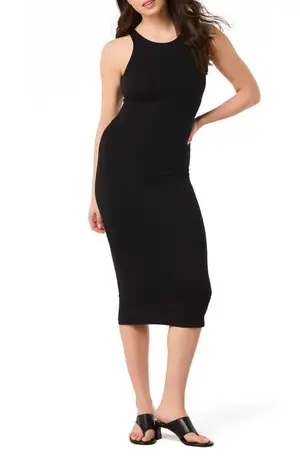 Spanx Smooth Jersey Cutaway Shoulder Midi Dress