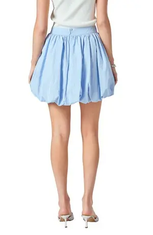 Endless Rose High Waist Bubble Mini Skirt - Blue