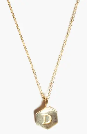 ODETTE NEW YORK Odette New York Monogram Charm Necklace Letter D