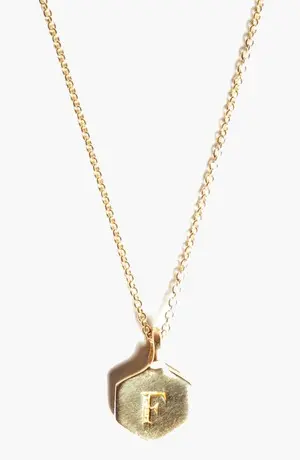 ODETTE NEW YORK Odette New York Monogram Charm Necklace Letter F