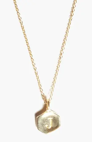 ODETTE NEW YORK Odette New York Monogram Charm Necklace Letter J