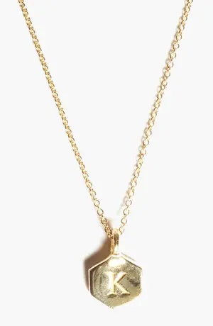 ODETTE NEW YORK Monogram Charm Necklace - Letter K