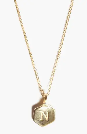 ODETTE NEW YORK Odette New York Monogram Charm Necklace Letter N