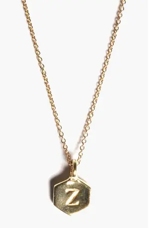 ODETTE NEW YORK Odette New York Monogram Charm Necklace Letter Z
