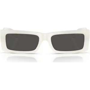JIMMY CHOO Lennon Polarized Rectangular Sunglasses - Opal Latte/ Dark Grey