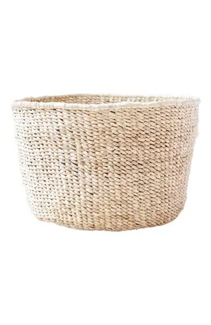 INDEGO AFRICA Banana Leaf Floor Basket - Natural