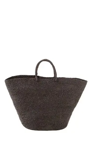 INDEGO AFRICA Braided Raffia Tote - Black