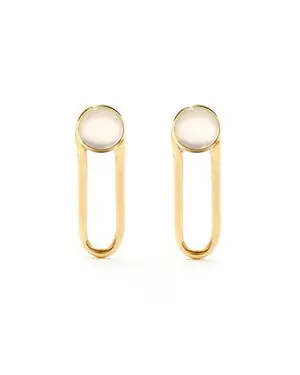 ODETTE NEW YORK Aura Onyx Earrings - Mother Of Pearl- Brass