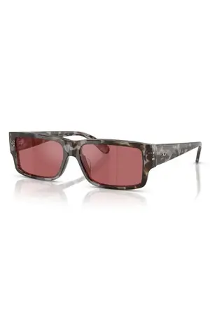 DIESEL® 57mm Rectangular Sunglasses