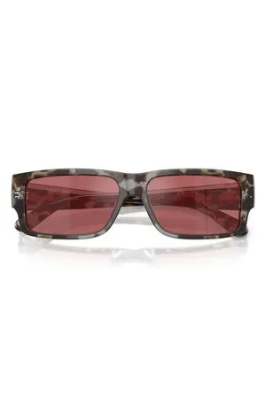 DIESEL® 57mm Rectangular Sunglasses