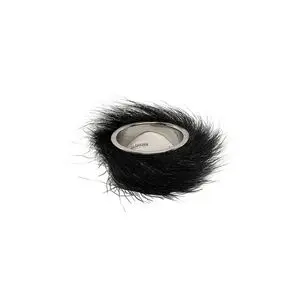 JIL SANDER Soft Wildness Palladium Ring - Black