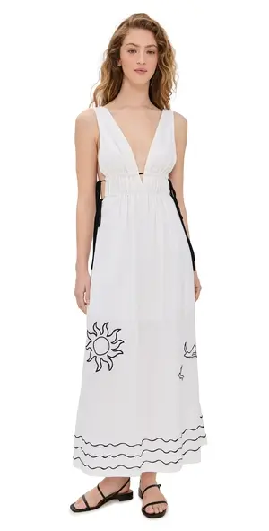 DRESS TO Iara Embroidered Maxi Dress