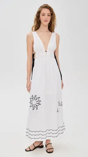 DRESS TO Iara Embroidered Maxi Dress