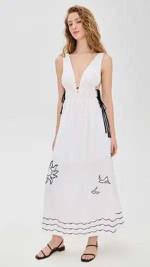 DRESS TO Iara Embroidered Maxi Dress